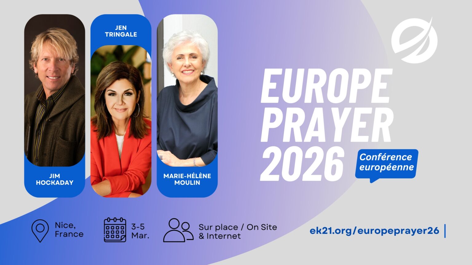 Europe Prayer 2026, 3-5 mars - Nice, France - Ekklesia 21